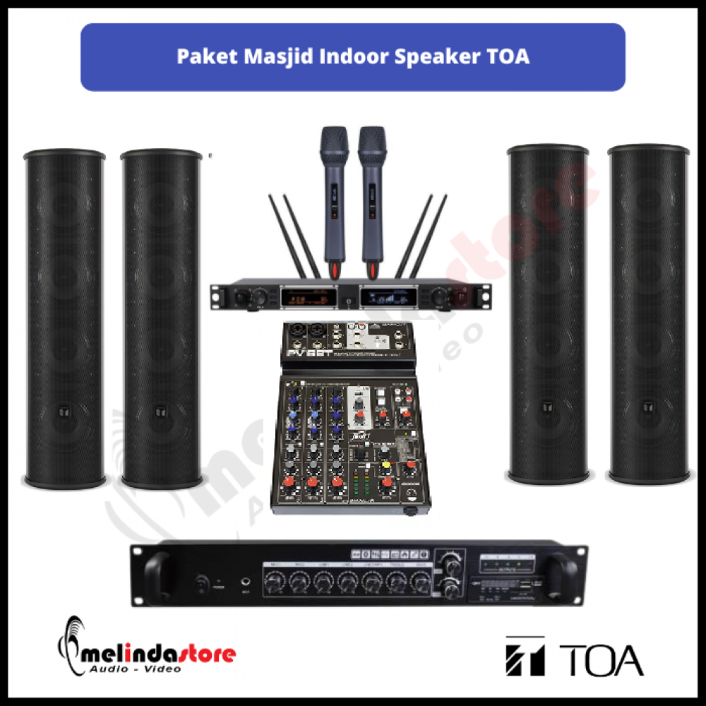 Paket Sound System Masjid Indoor Speaker Column TOA